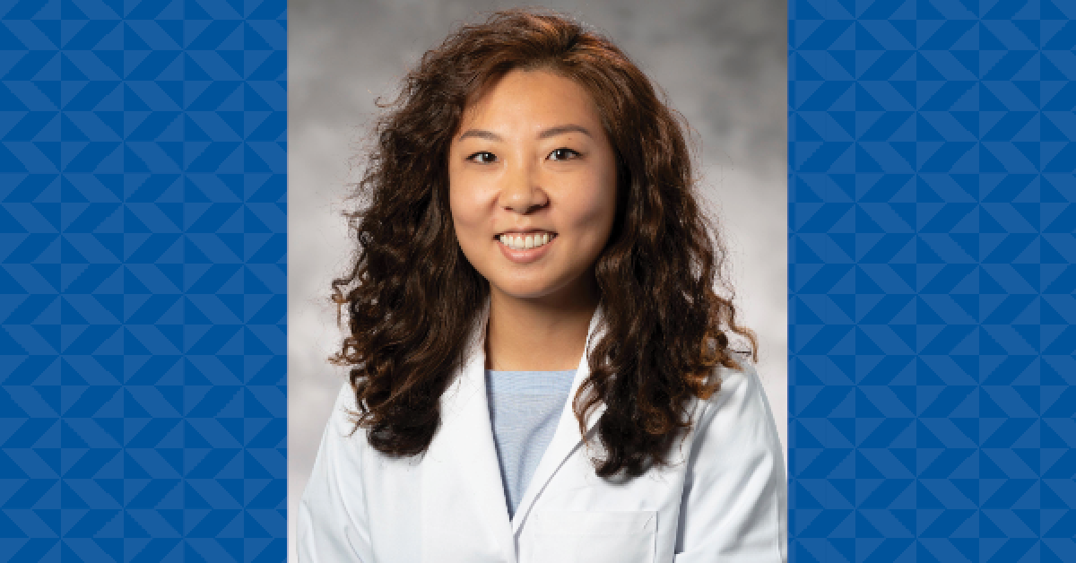 Sarah Kim, MD, PhD, receives the Resident Research Award from the ...